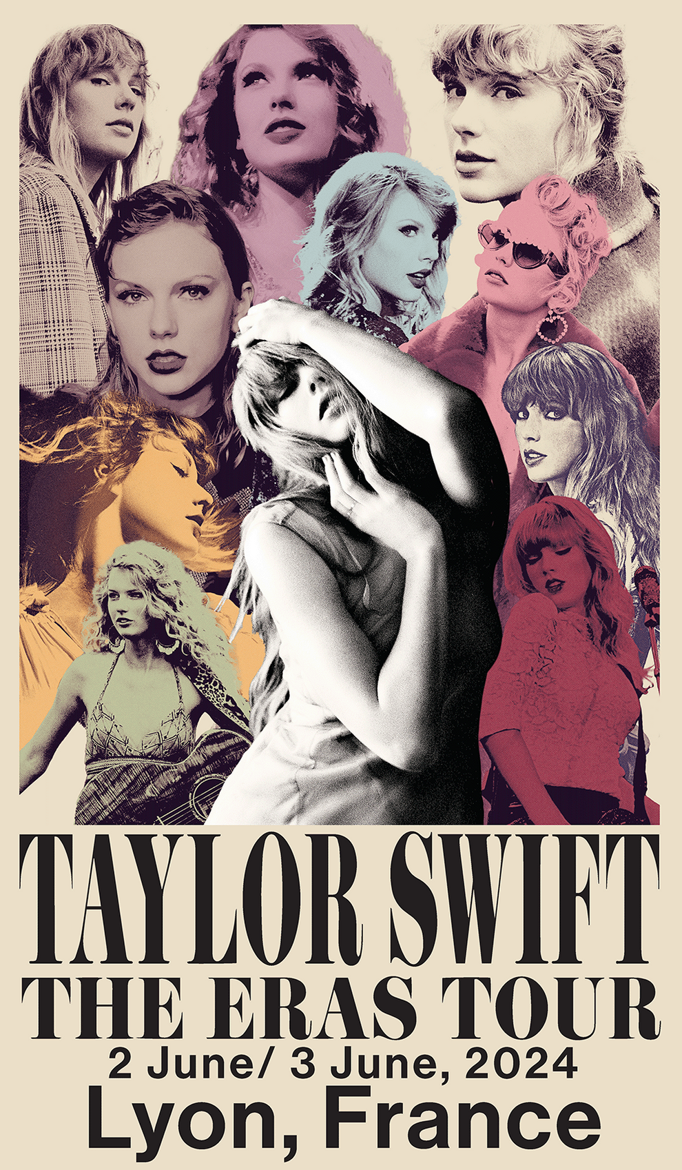 Taylor Swift The Eras Tour Lyon, France Poster